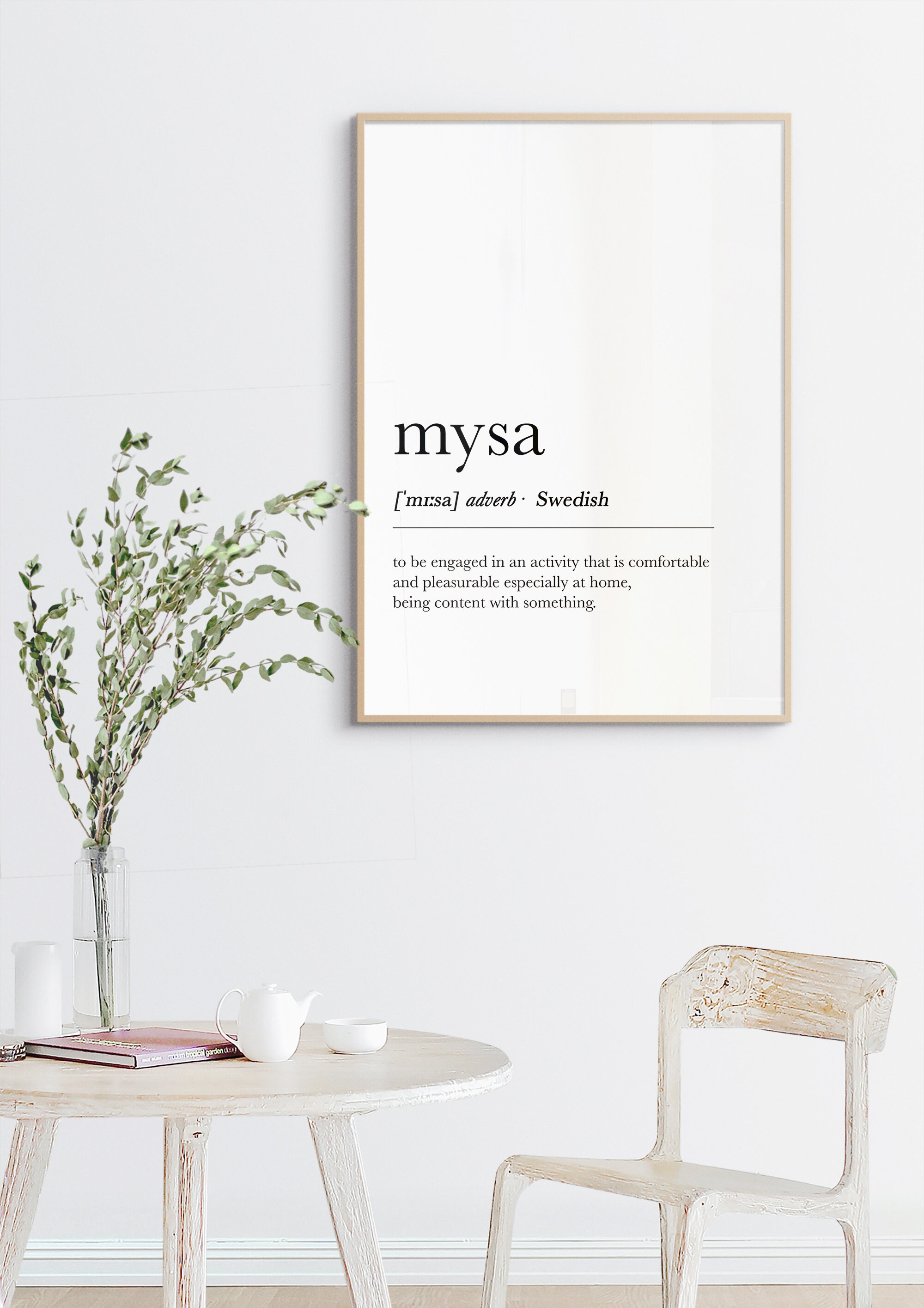Mysa Definition Wall Art, Nordic Definition Swedish Poster, Mysa Poster ...