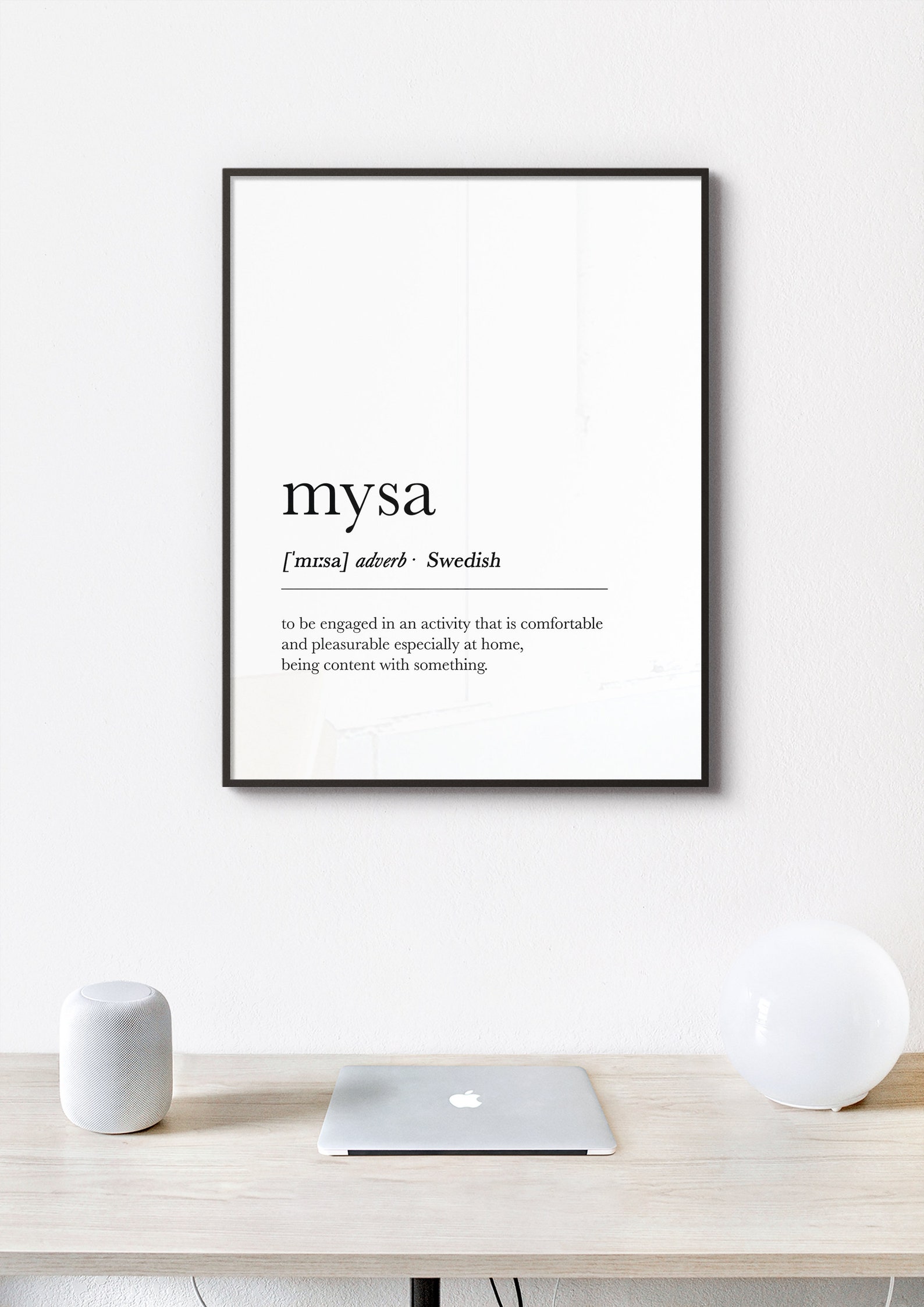 Mysa Definition Wall Art, Nordic Definition Swedish Poster, Mysa Poster ...