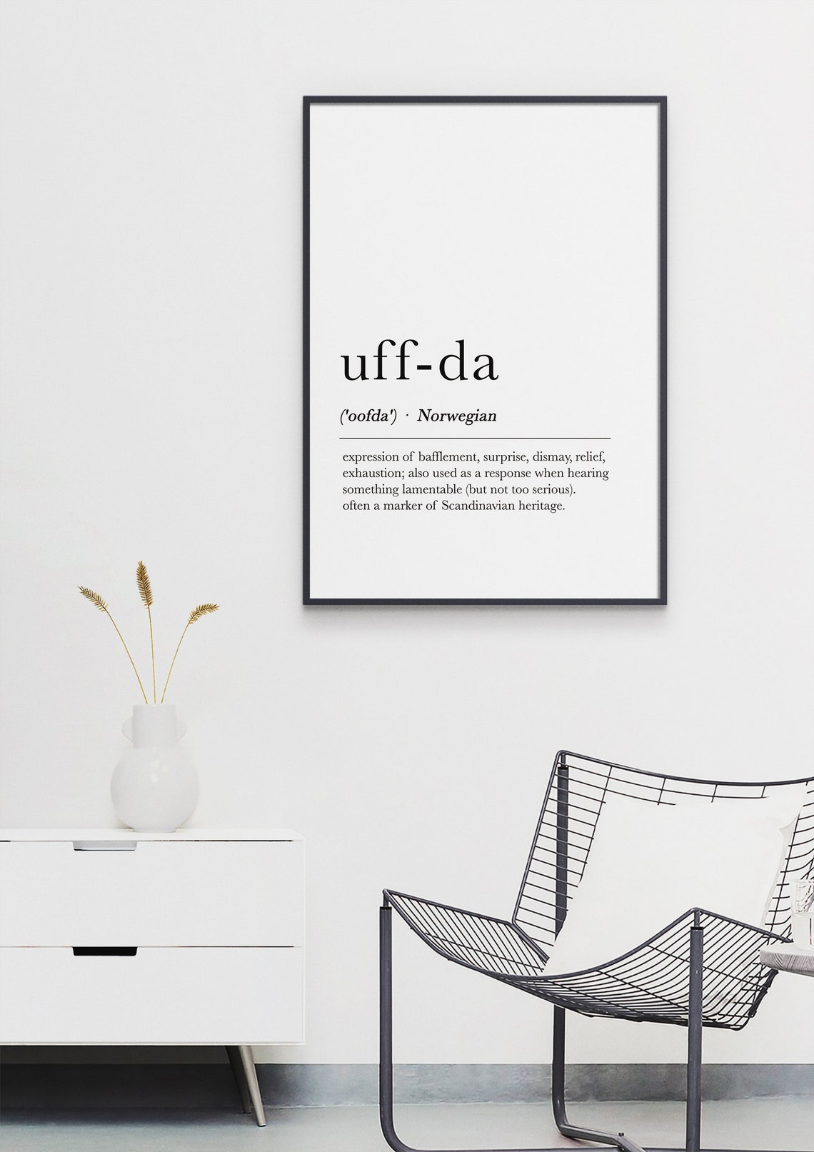Uff Da Definition Print: Norwegian Nordic Wall Art (digital Download ...