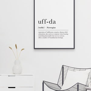 Uff Da Definition Print: Norwegian Nordic Wall Art (digital Download ...