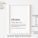Elysian Definition Print Wall Art Greek Definition Greece - Etsy