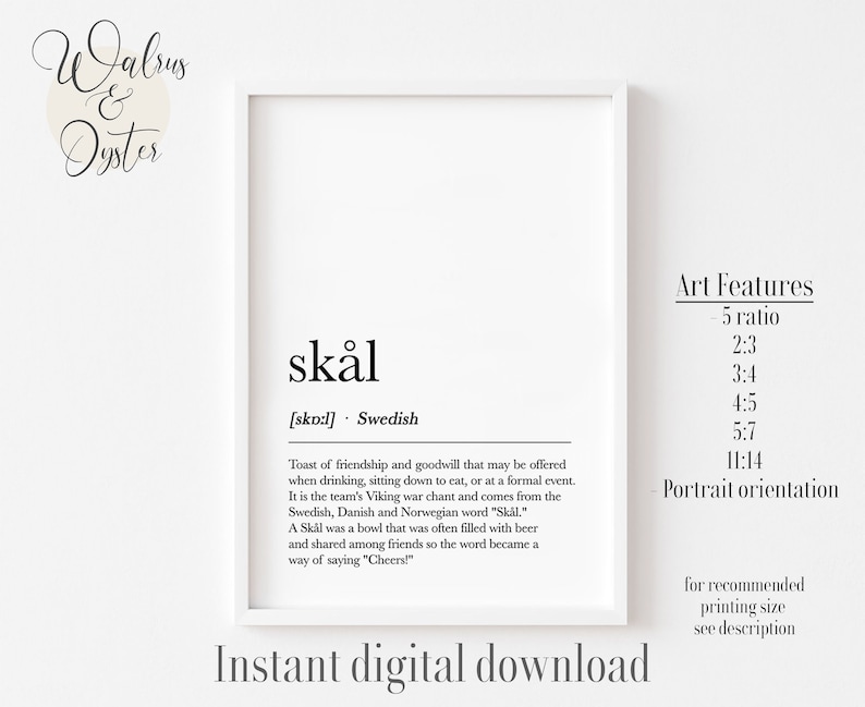 Skal Definition Print: Nordic Scandinavian Decor (digital Download ...