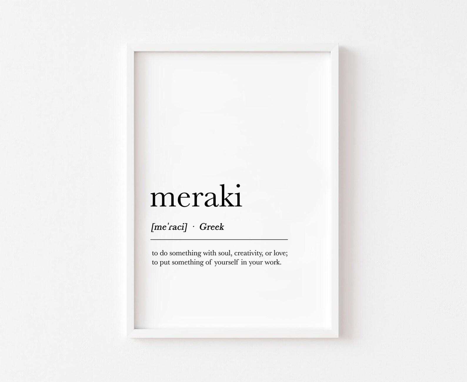Meraki Definition Print Greek Definition Meraki Printable - Etsy