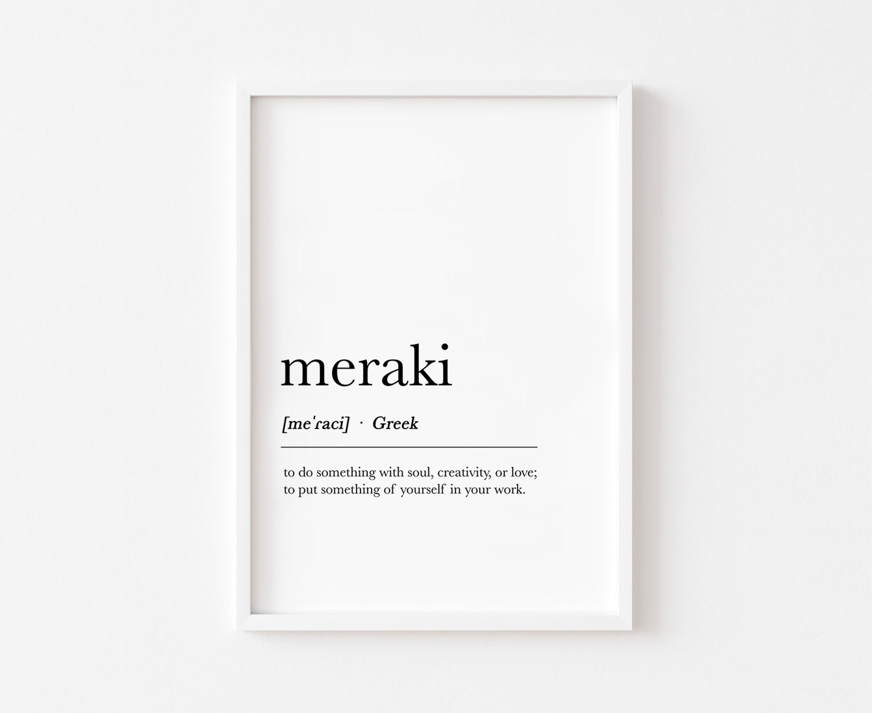 Meraki Definition Print Greek Definition Meraki Printable - Etsy