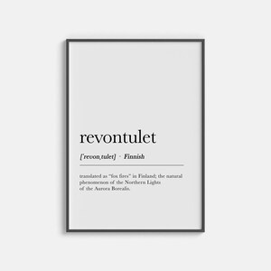 Revontulet Definition Print: Nordic Wall Art (digital Download) - Etsy