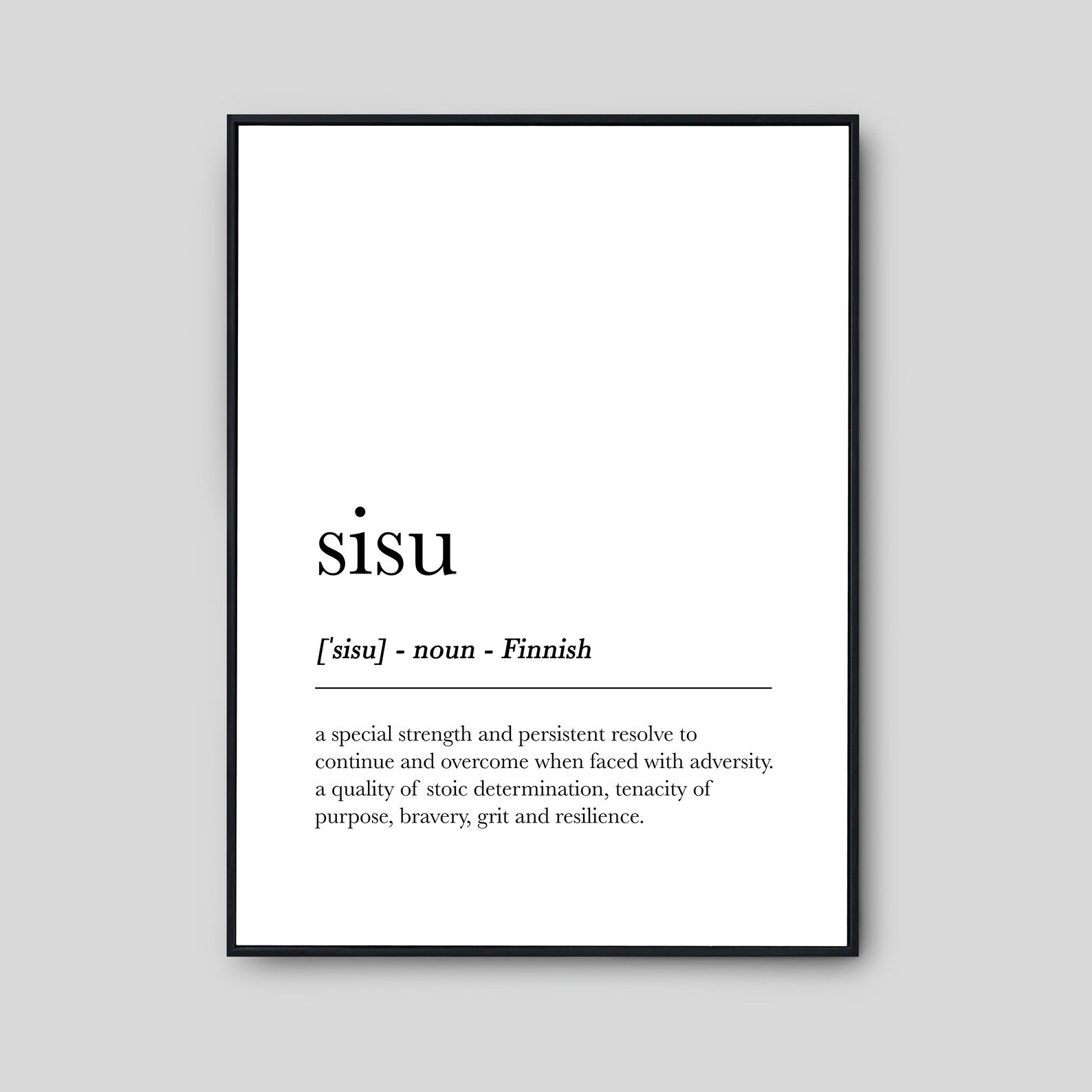 Sisu Definition Print: Finnish Nordic Wall Art (digital Download) - Etsy