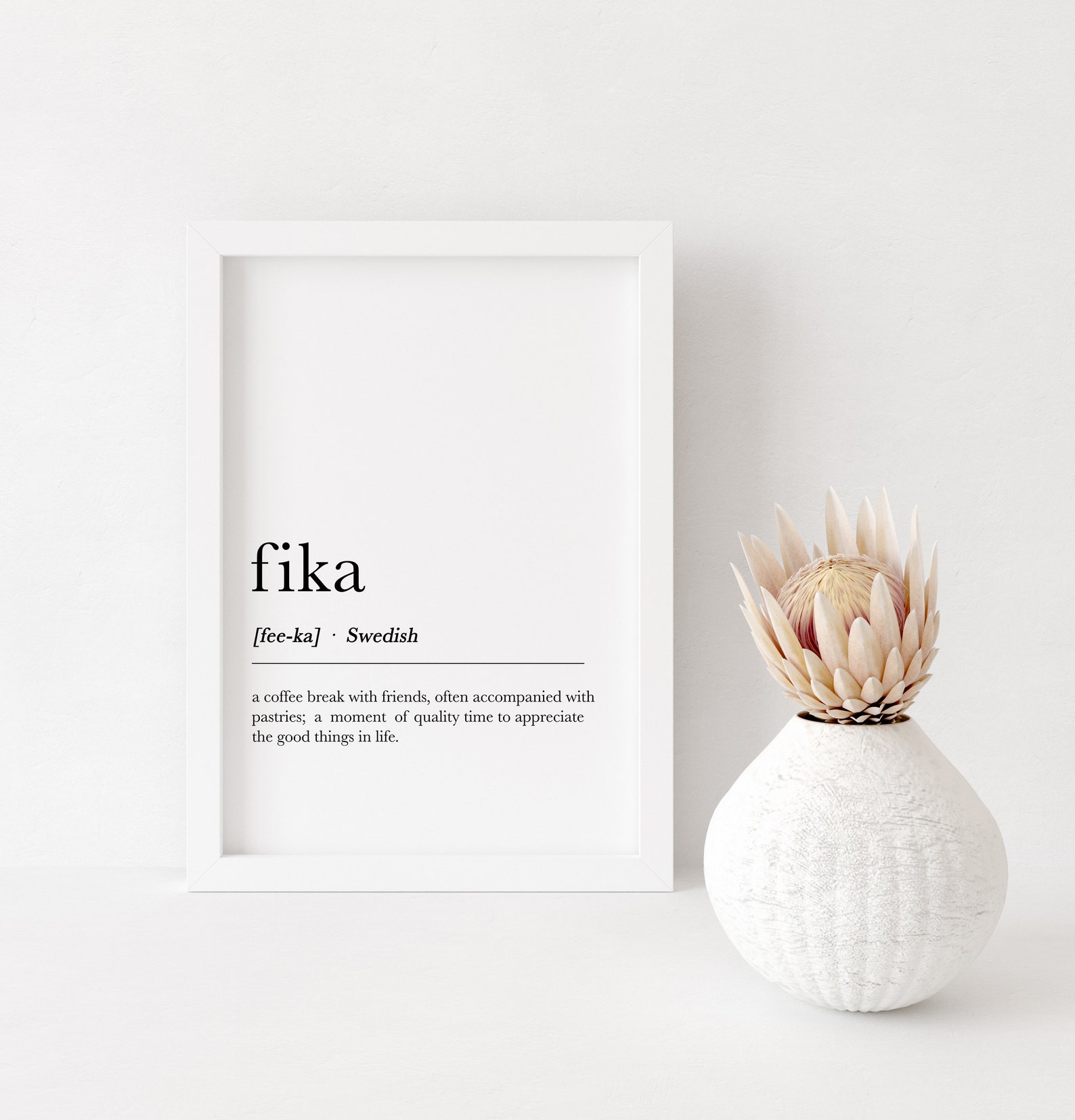 Fika Definition Wall Art, Nordic Definition Print, Swedish Fika Poster ...