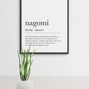 Nagomi Definition, Nagomi Printable Wall Art, Japanese Wall Art ...
