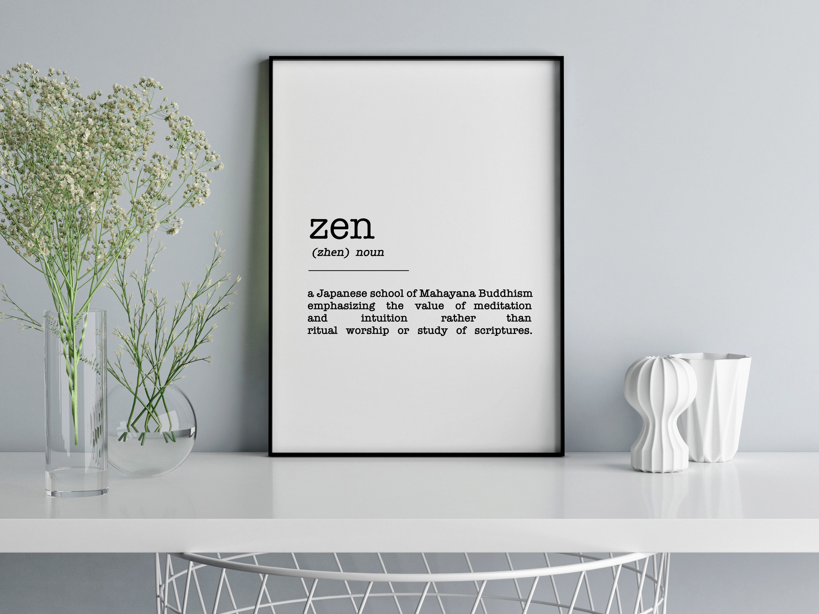 Zen Definition Zen Wall Art Print Nordic Definition | Etsy
