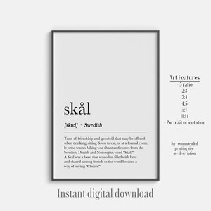 Skal Definition Print: Nordic Scandinavian Decor (digital Download ...