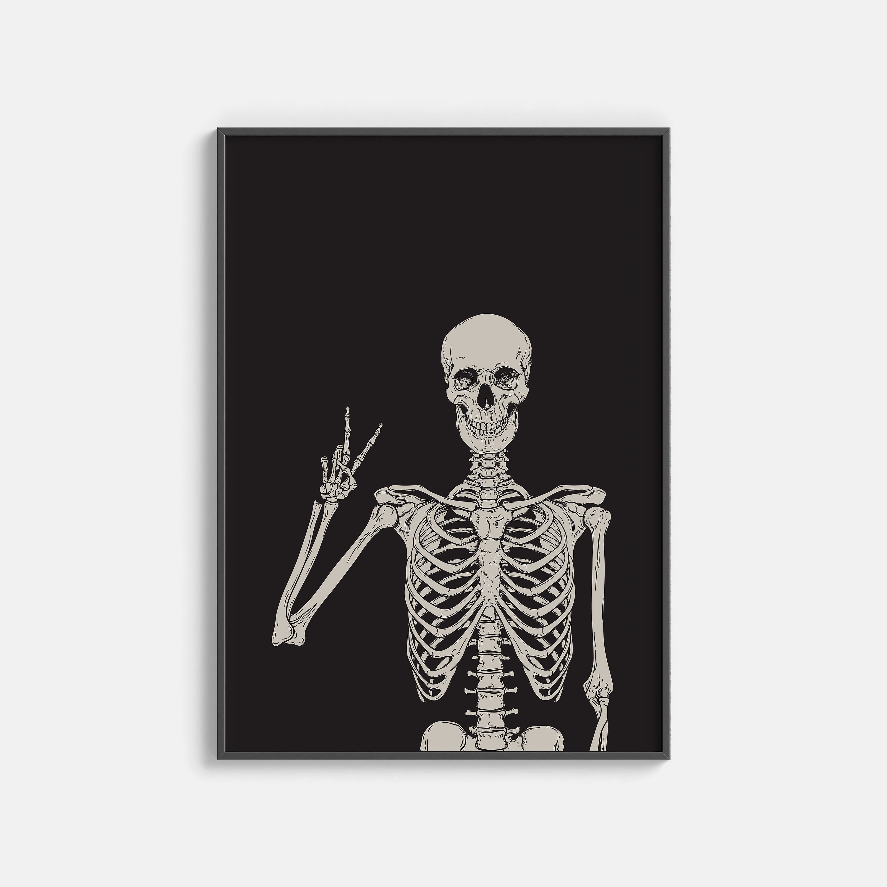 Skeleton Print Printable Skeleton Art Posing Skeleton - Etsy
