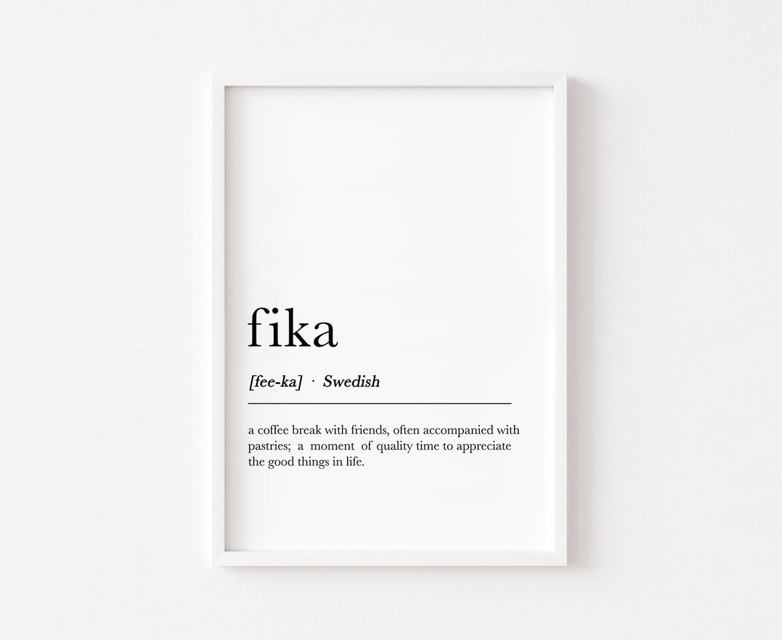 Fika Definition Wall Art, Nordic Definition Print, Swedish Fika Poster ...