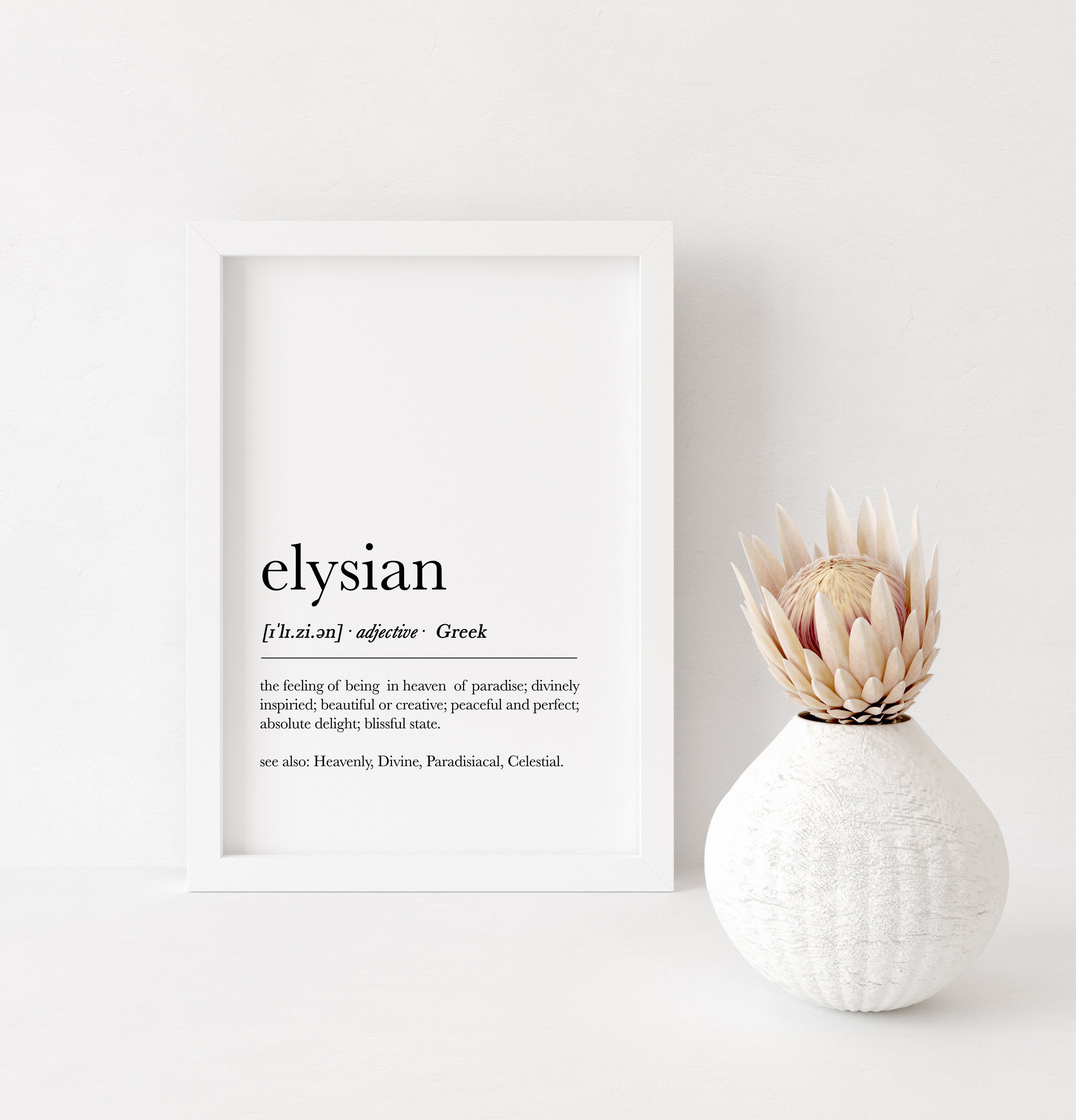 Elysian Definition Print Wall Art Greek Definition Greece - Etsy