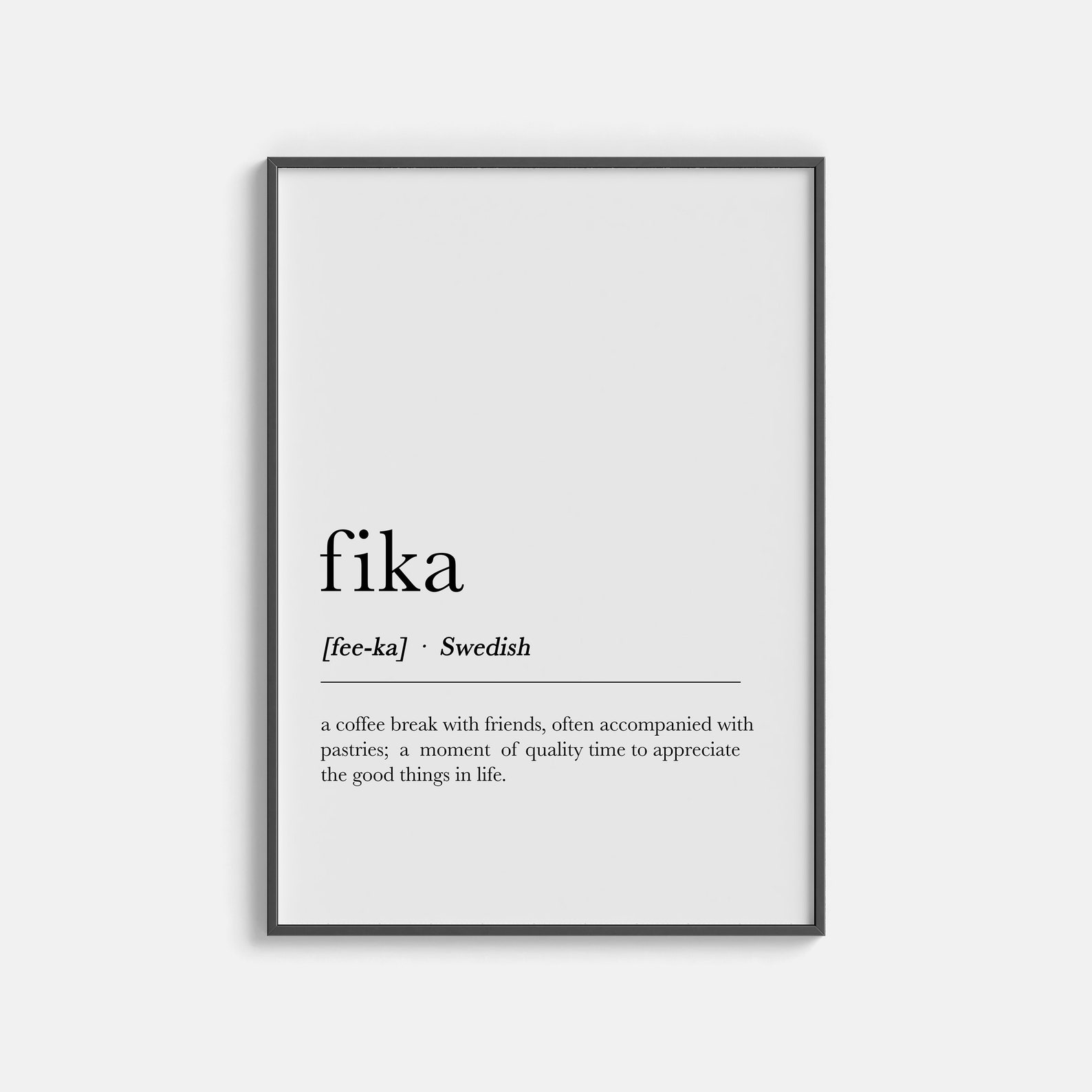 Fika Definition Wall Art, Nordic Definition Print, Swedish Fika Poster ...