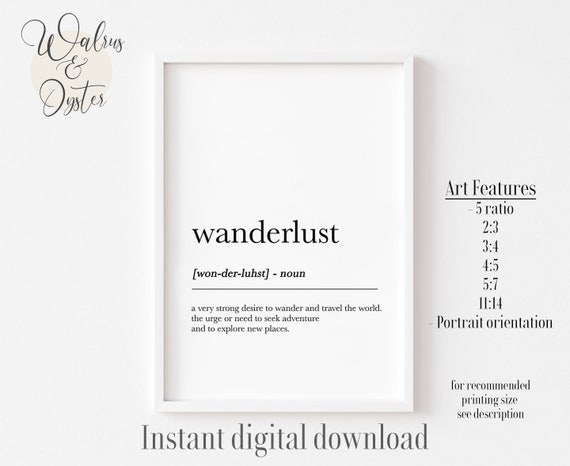 Wanderlust Definition Poster