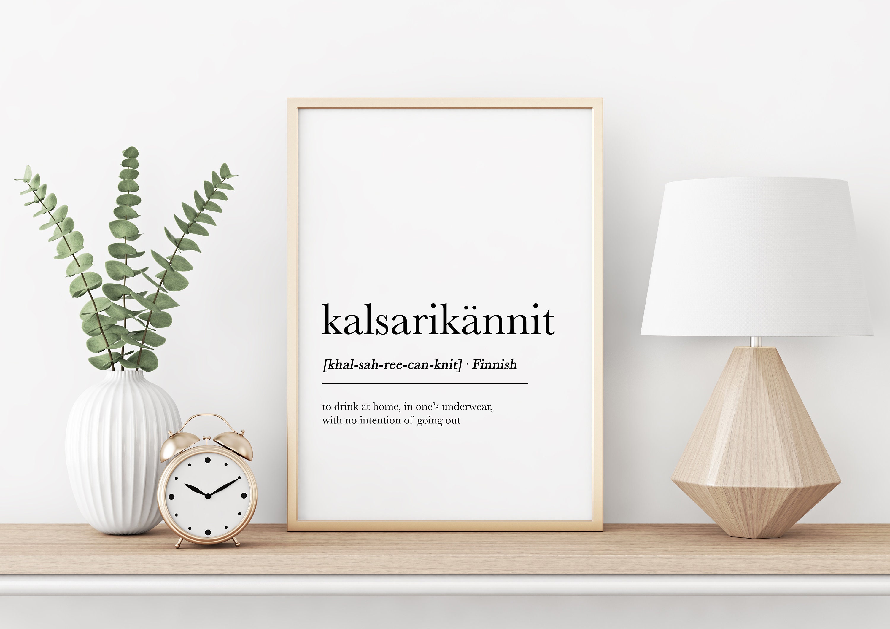 Kalsarikännit definition Nordic definition Finnish poster | Etsy
