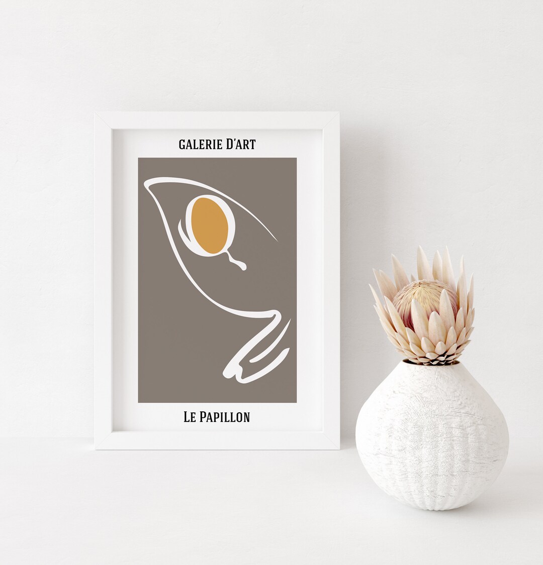 Le Papillon French Art Print, Art Nouveau Print, Butterfly Line Art ...