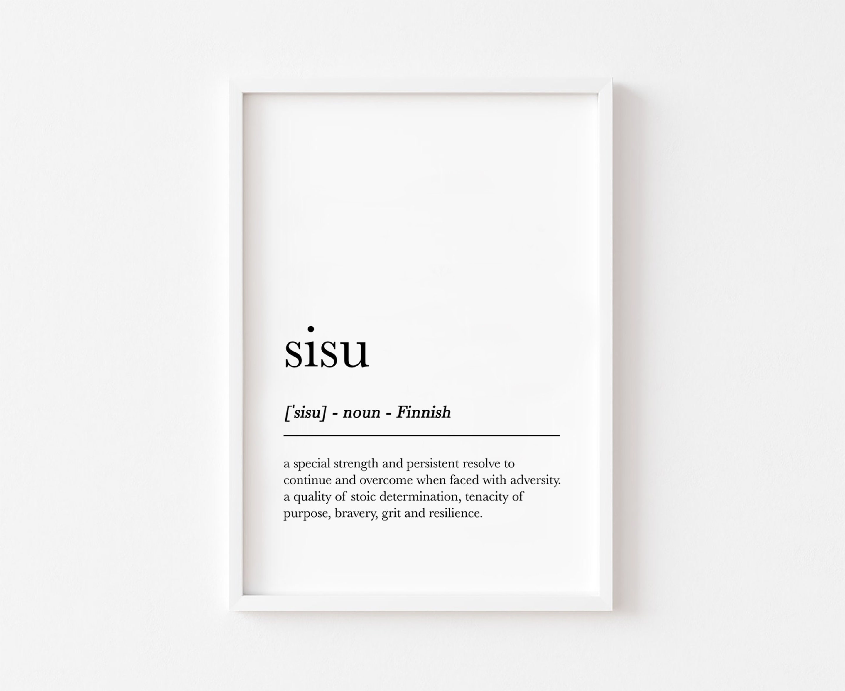 Sisu Definition Print Wall Art Finnish Definition Nordic - Etsy UK