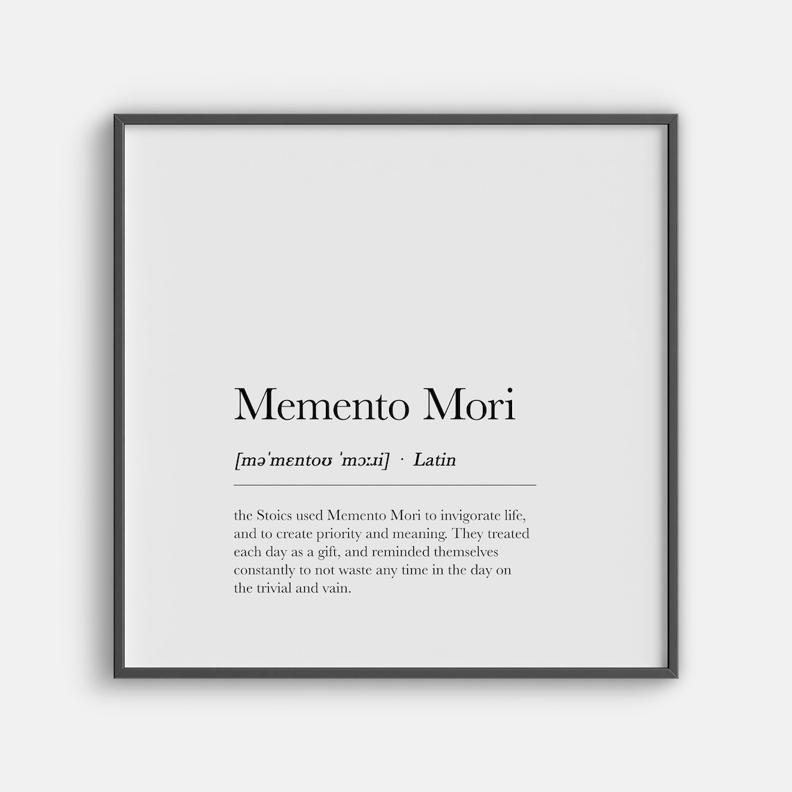 Memento Mori Stoic Definition Print Stoicist Definition - Etsy