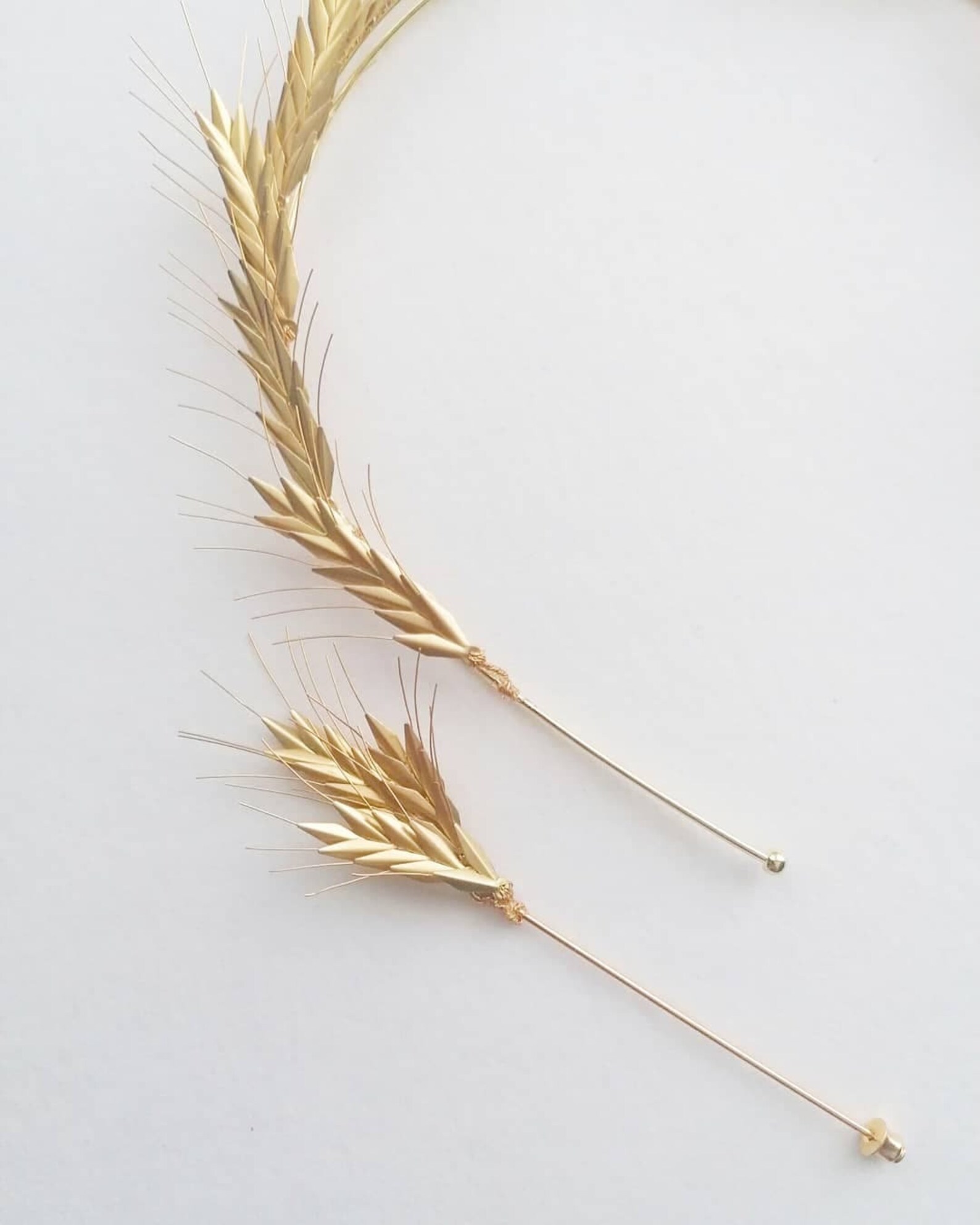 Tagore Bridal gold wheat crown | Etsy