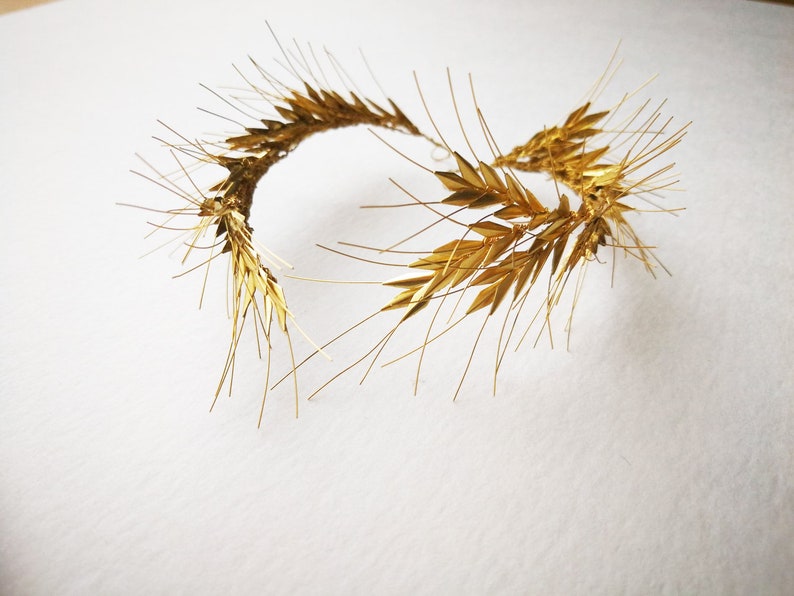 Tagore - Bridal Gold Wheat Crown - Etsy