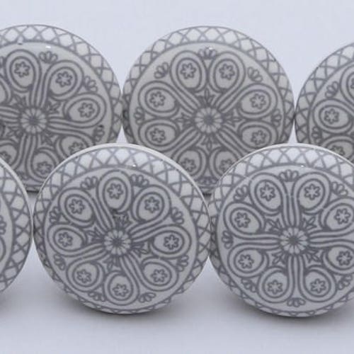 Red and White Ceramic Knobs Ceramic Door Knobs Kitchen Cabinet - Etsy