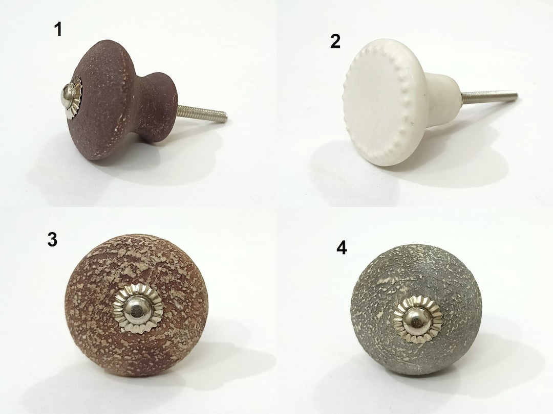 Vintage Ceramic Knobs Handmade Hand Painted Kitchen Cabinet Drawer Knobs Cabinet Knobs Drawer ...