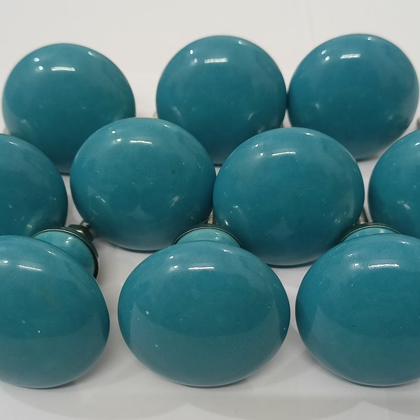 Teal Knobs - Etsy
