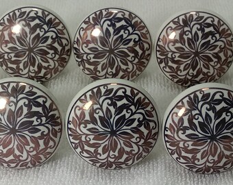 Multicolor Ceramic Knobs Handpainted Handmade Ceramic Door Knobs Kitchen Cabinet Knobs Drawer ...