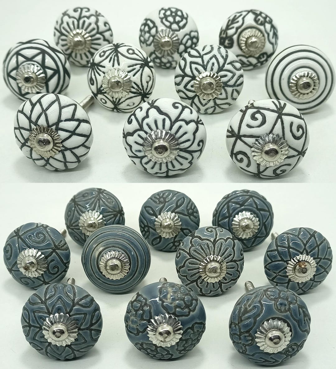 Hand Carved Ceramic Cabinet Knobs, Decorative Hardware - Etsy