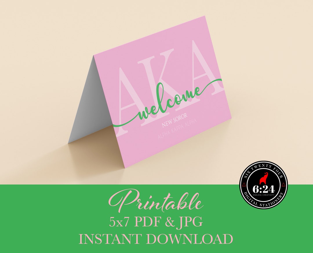 Alpha Kappa Alpha Inspired | Welcome New Soror | Instant Download ...