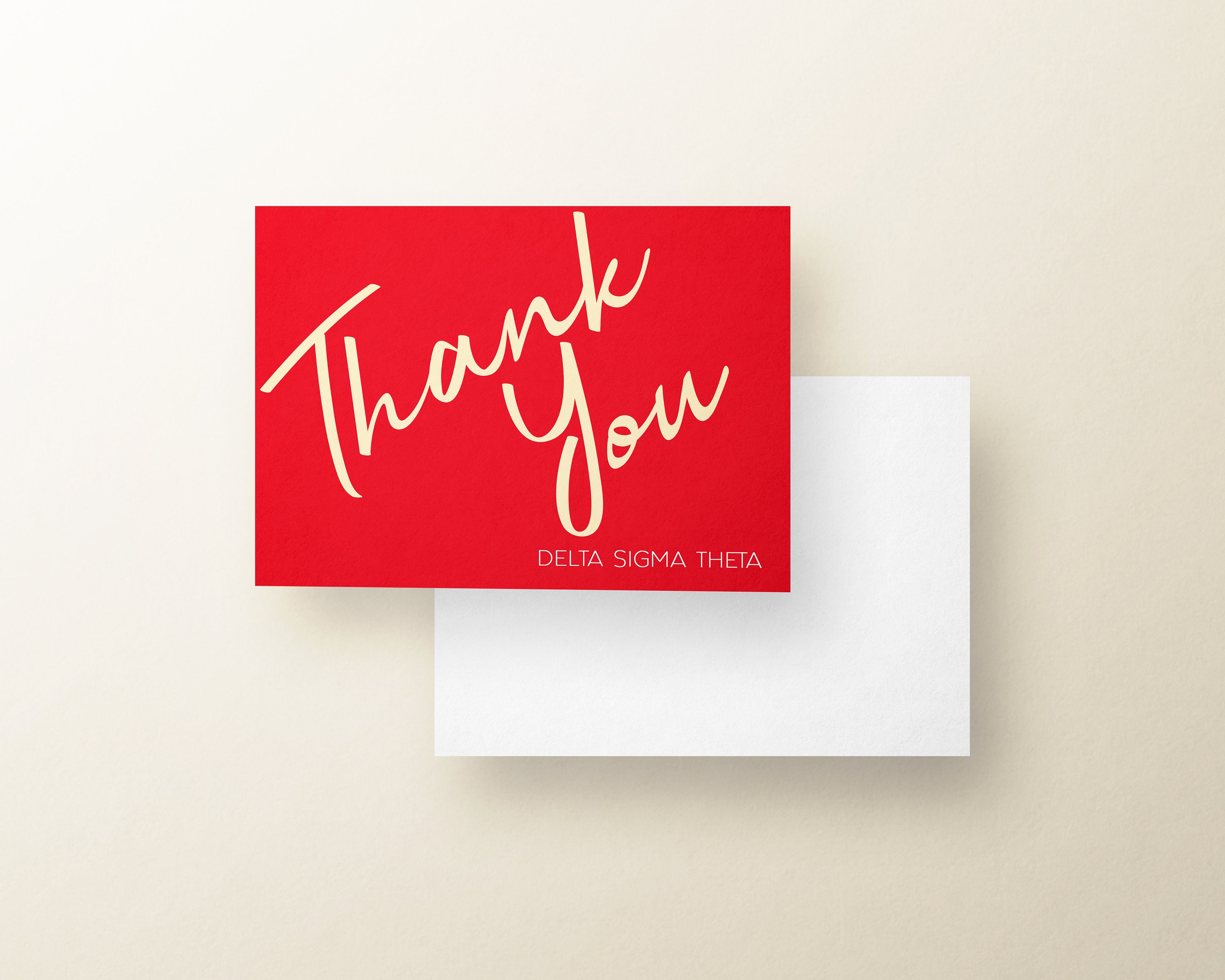 Delta Sigma Theta Inspired | Thank You 4x5.5 Blank Flat Card - Etsy