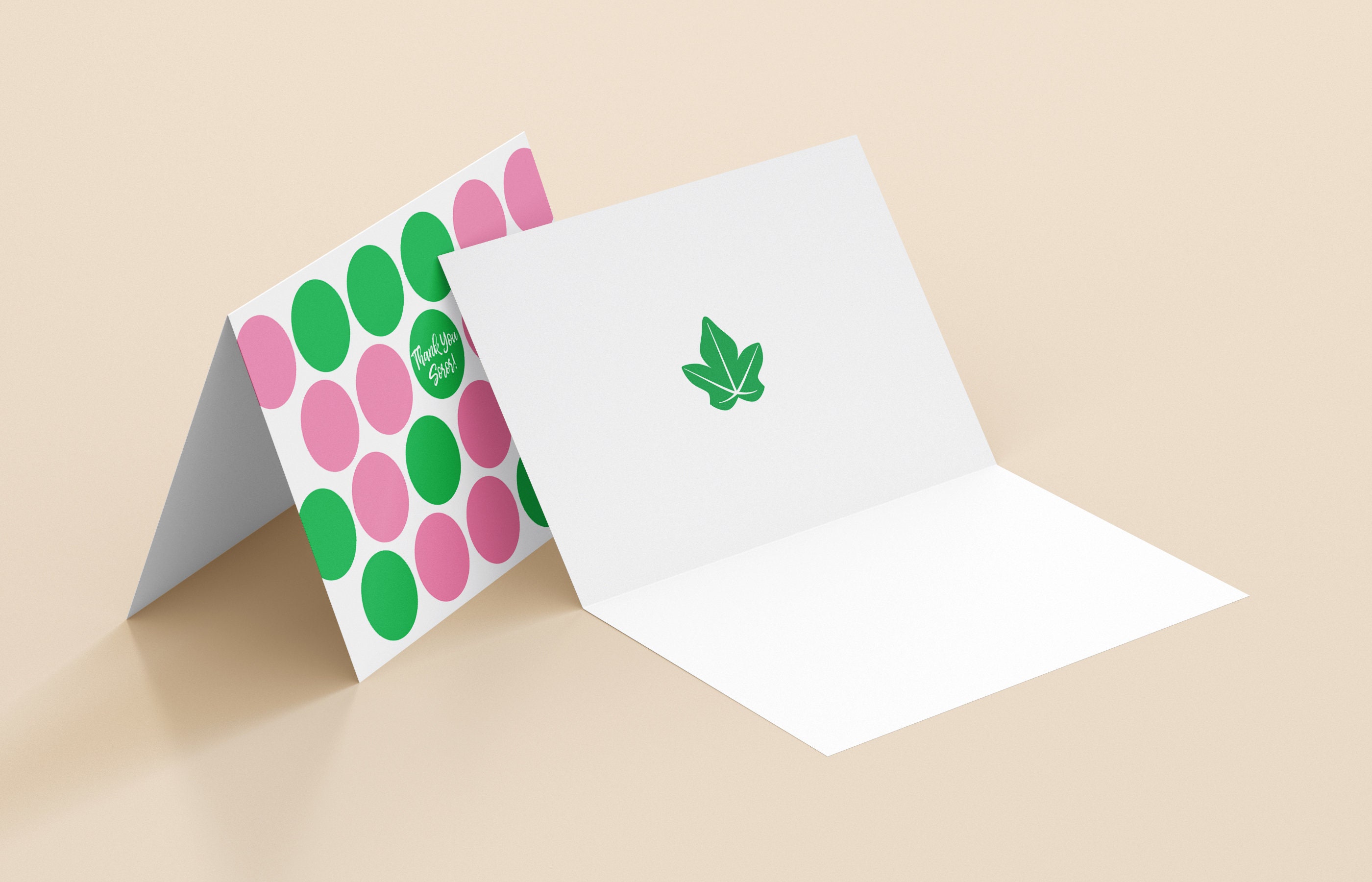 Alpha Kappa Alpha Inspired | Thank You Soror Polka Dot | Blank Inside ...