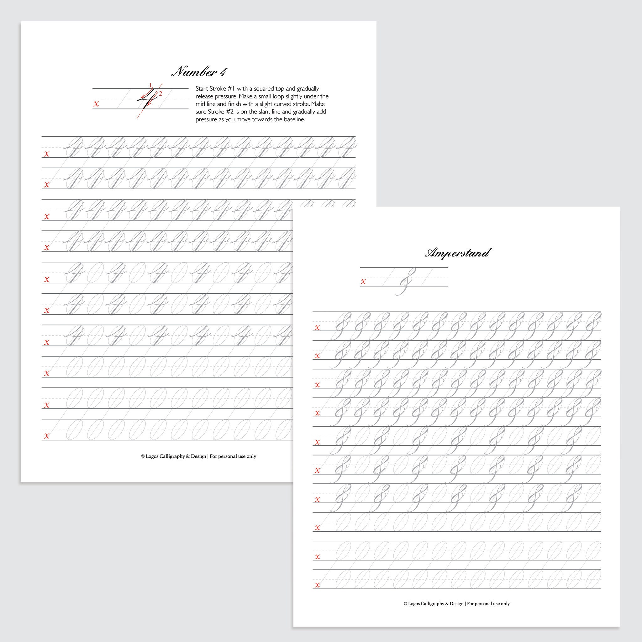 Copperplate Numbers/symbols Traceable Practice Workbook - Etsy