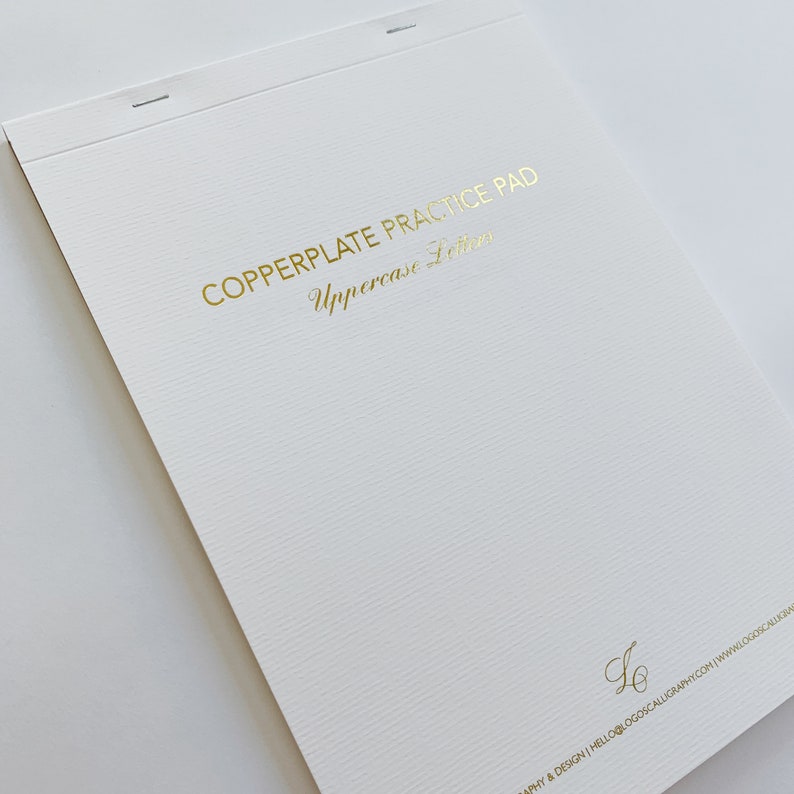 Copperplate Practice Pad - Uppercase Letters - Etsy