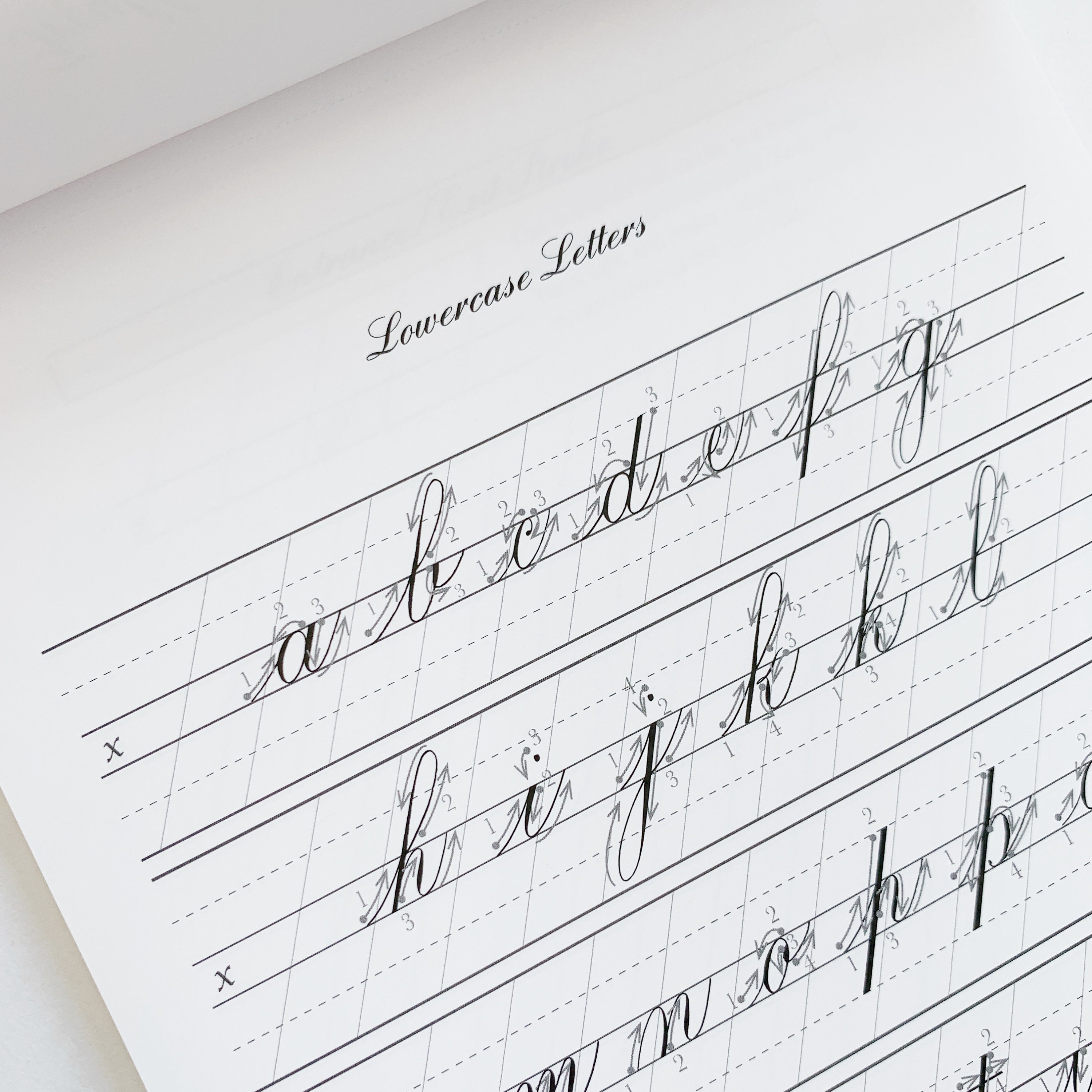 Copperplate Practice Pad - Lowercase Letters - Etsy