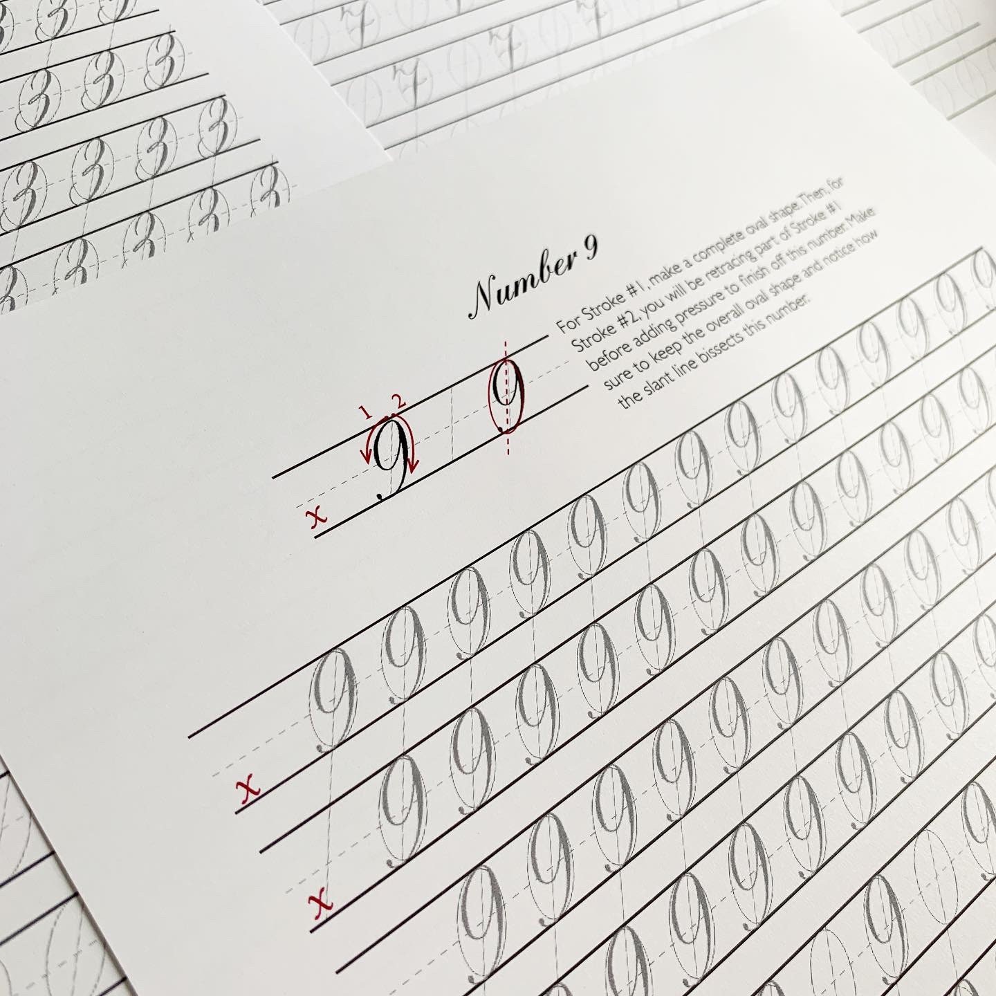 Copperplate Numbers/symbols Traceable Practice Workbook downloadable ...