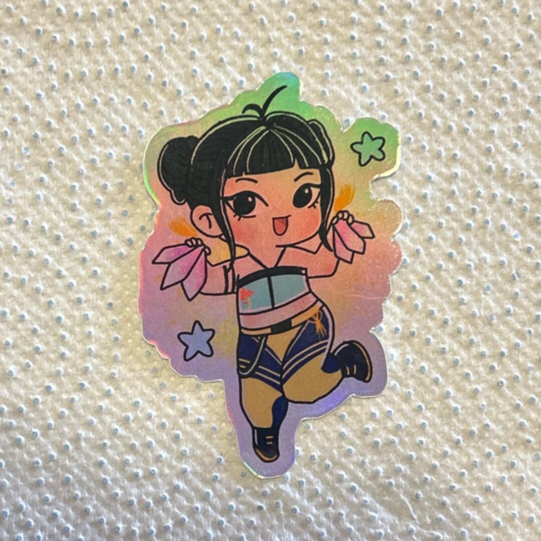 Zoey K-pop Demon Hunters Holographic Sticker - Etsy