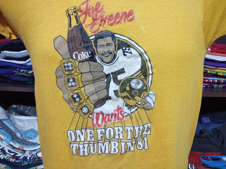 Vintage Clothing 80's Rare Devknit T Shirt Joe Greene American Football ...