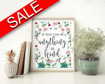 Be kind wall art | Etsy