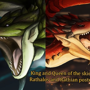 RATHALOS and RATHIAN Posters! - Monhun - Etsy