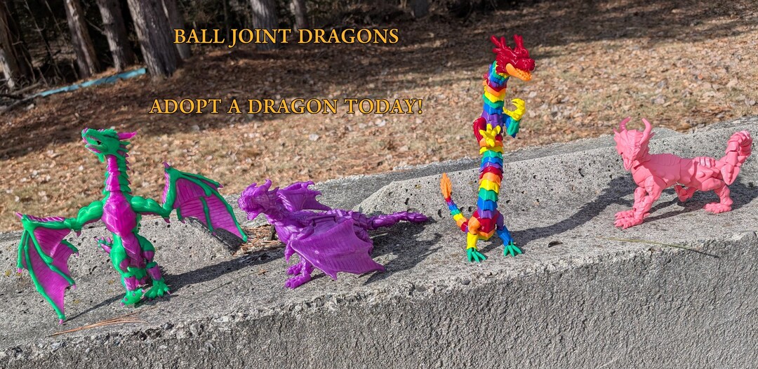 Original Dragons! - 3D Printed Dragon Figures - Etsy