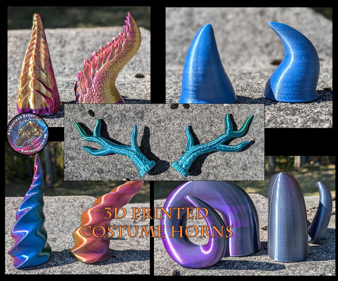 Costume Horns - 3D Printed Horns for Cosplay - Etsy