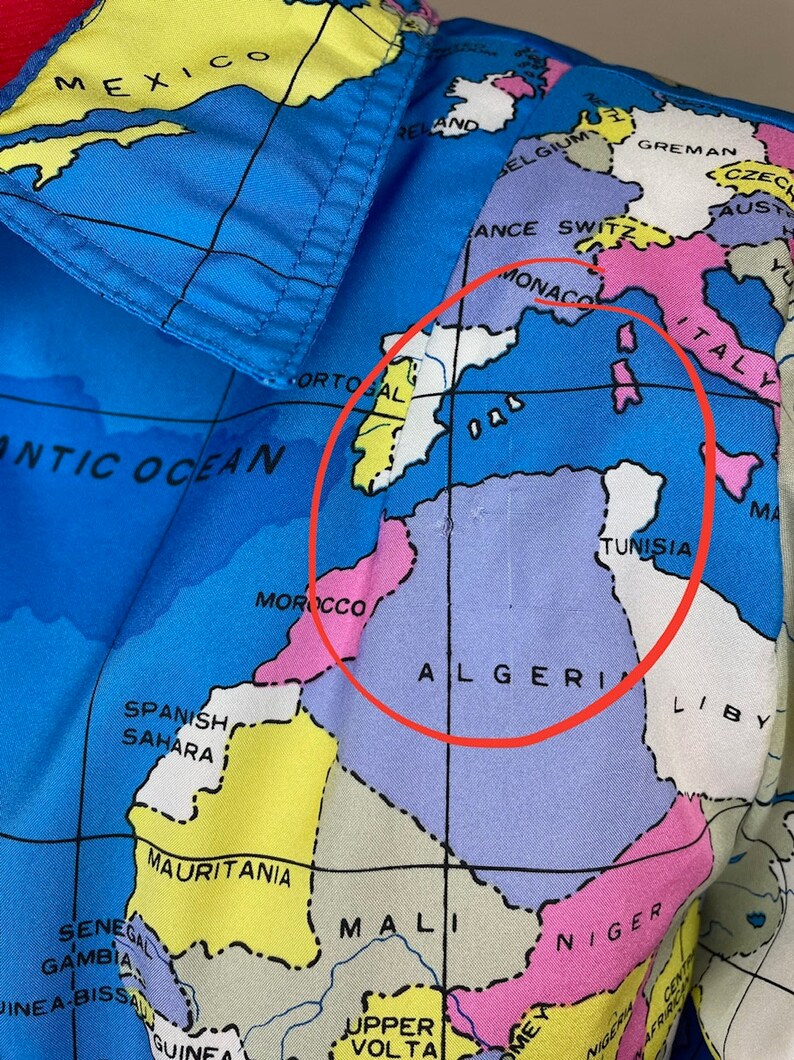 Atlas World Map 1990s Novelty Windbreaker Lightweight Jacket - Etsy