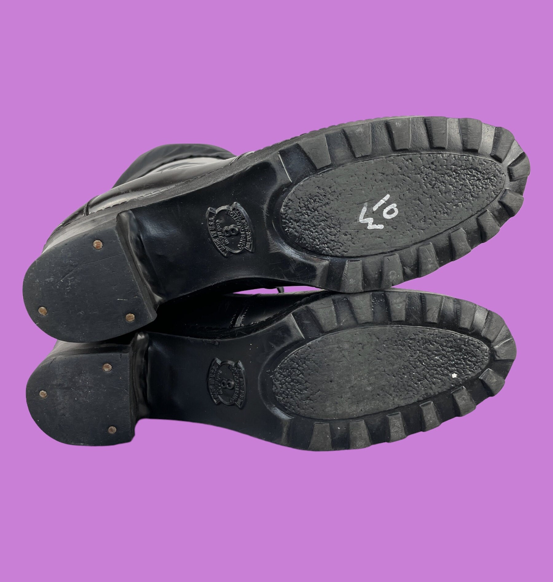 1960s Vintage Mod Tall Heeled Black Sherpa Rain Boots Molded Rubber ...