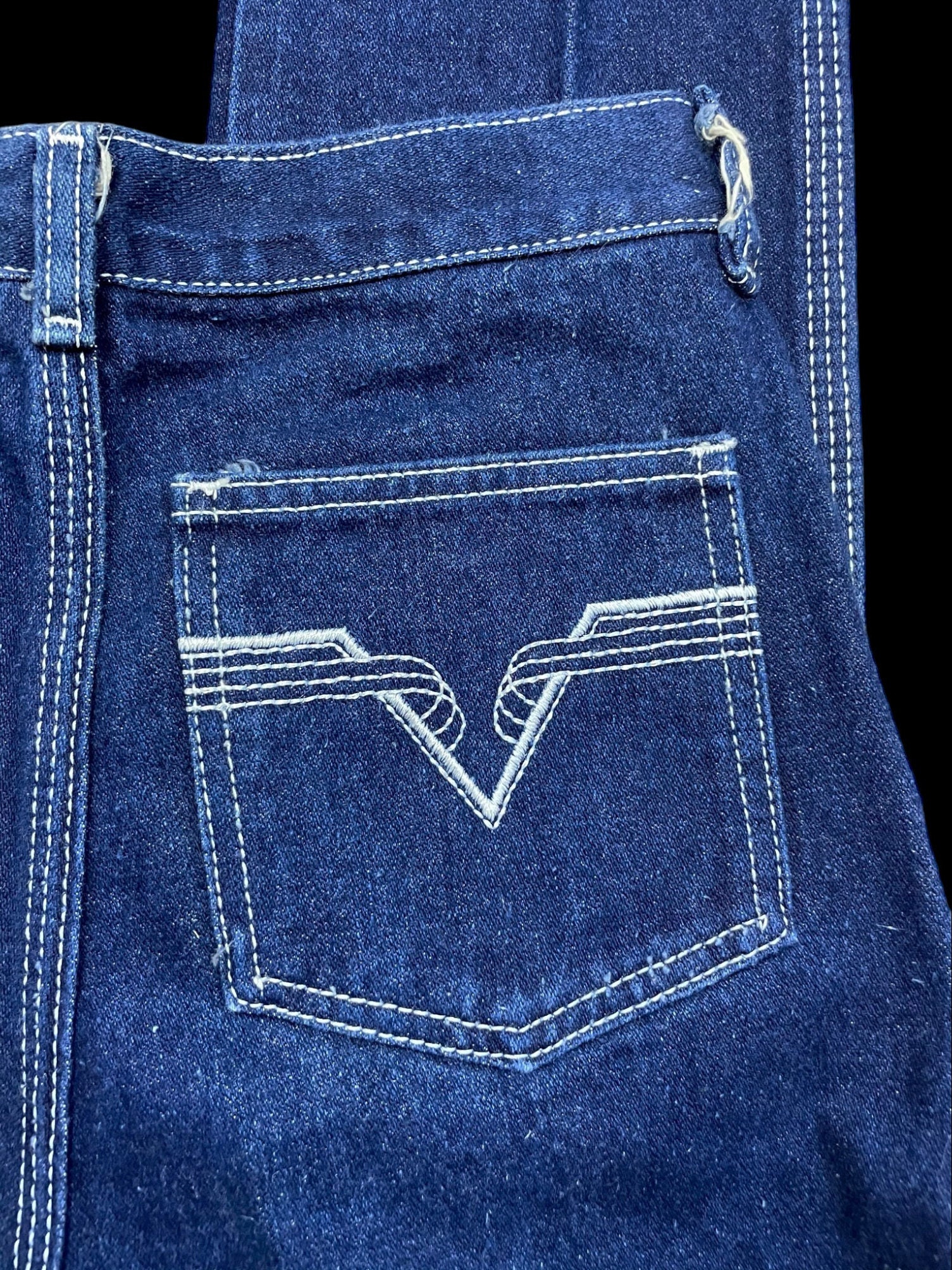 1970s Vintage Chardon French Designer Jeans Indigo Dark Wash - Etsy