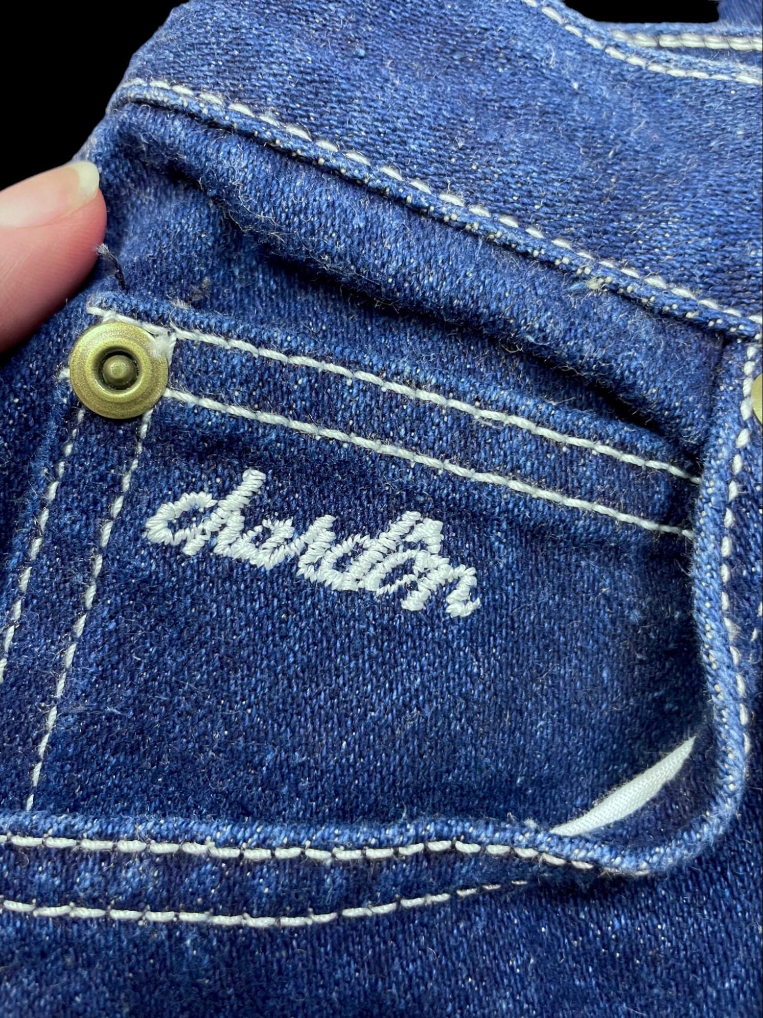 1970s Vintage Chardon French Designer Jeans Indigo Dark Wash - Etsy