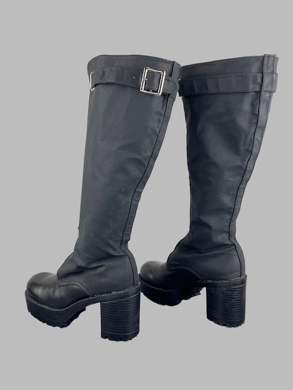 Vintage Goth Tall Black Platform Club Industrial Cybe… - Gem