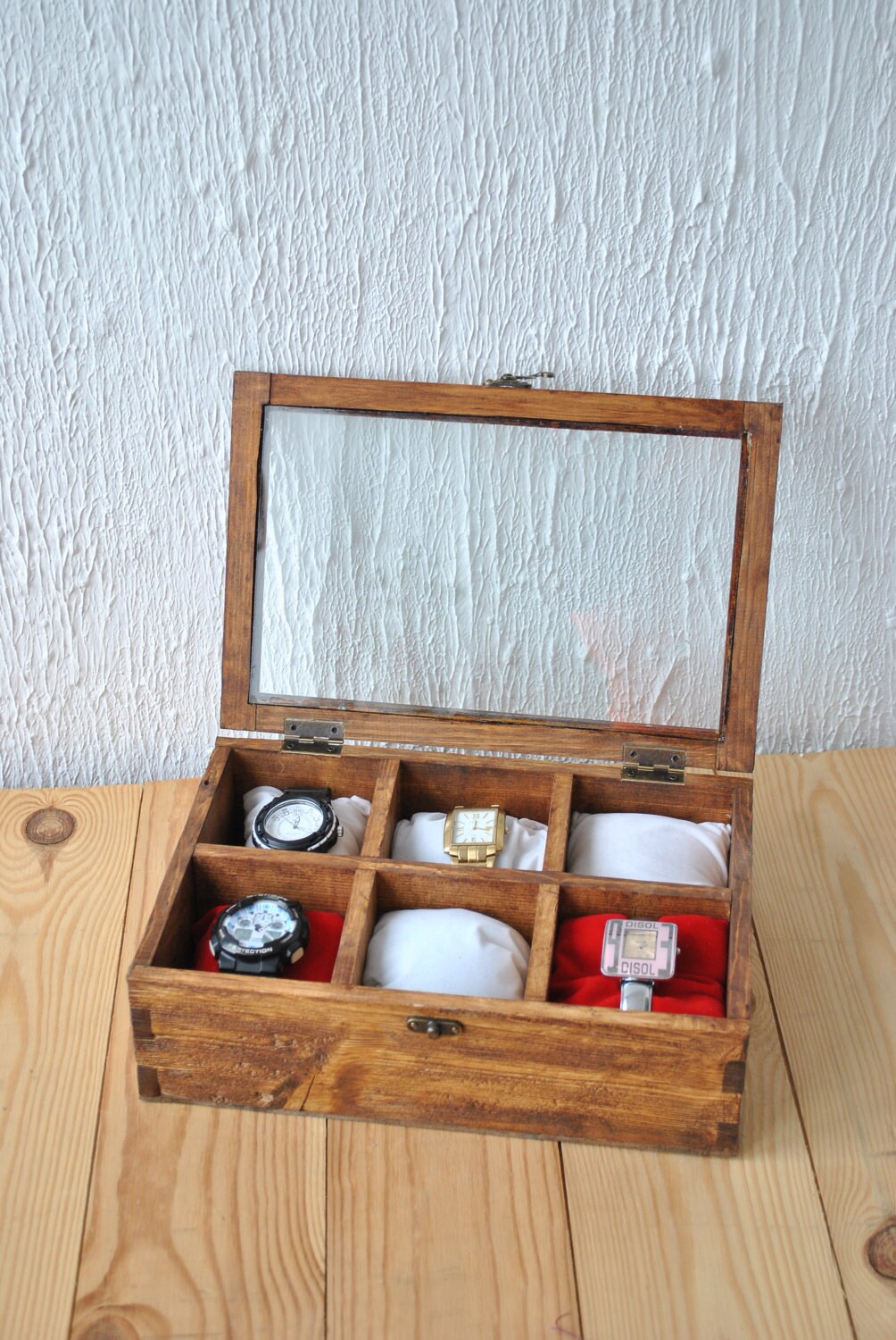Personalised Gift for Him Wood Watch Box for 6 Watches Watch - Etsy