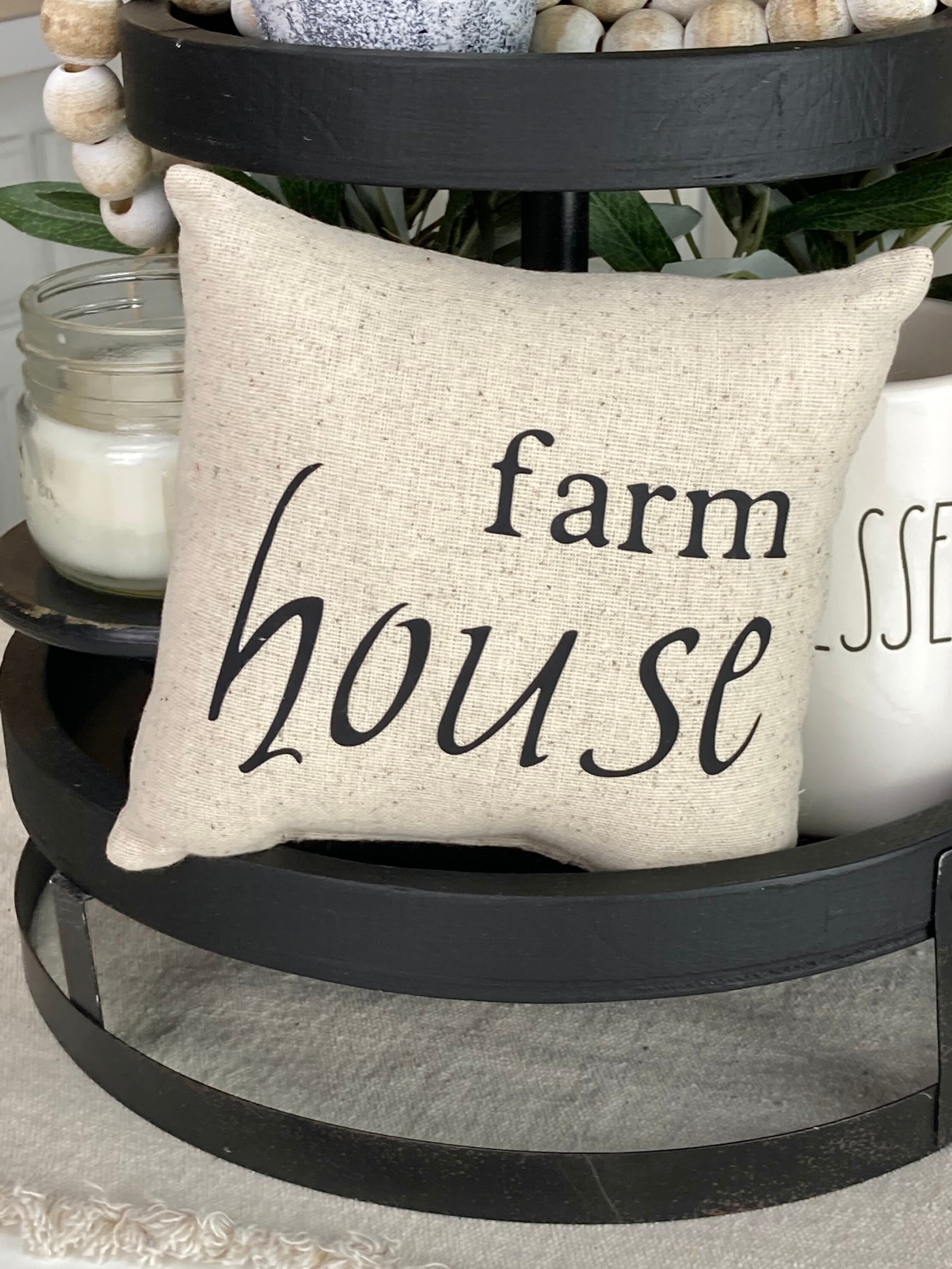Farmhouse Decor Mini Pillow Neutral Farmhouse Decorative 6 | Etsy